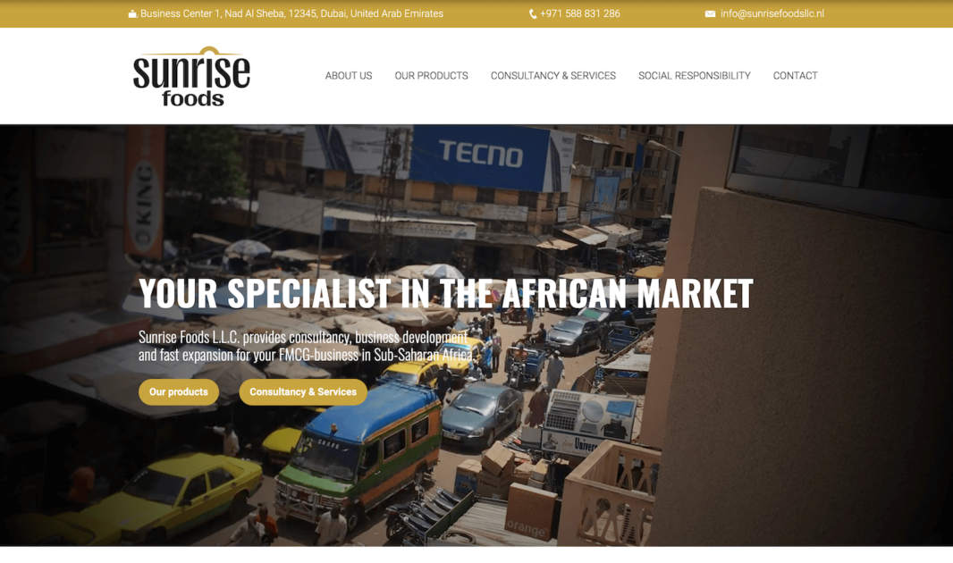 Sunrise Foods LLC - YOUR SPECIALIST IN THE AFRICAN MARKET